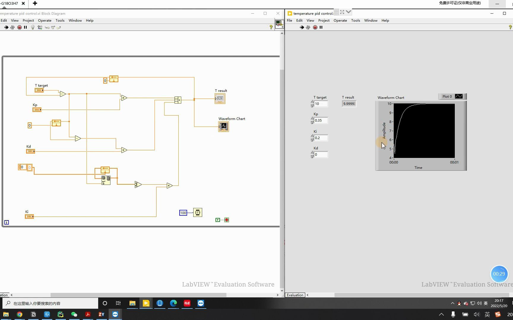 labview-PID控制恒定温度