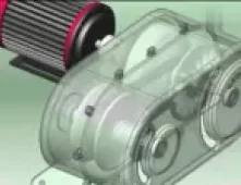 3D动画演示混合动力摩托车的无级变速器的运行原理!