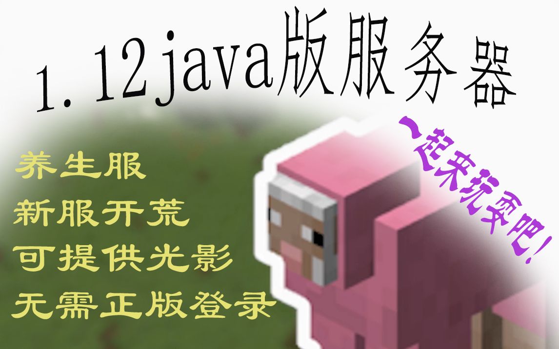 我的世界JAVA版1.12模组生存服务器开荒啦!