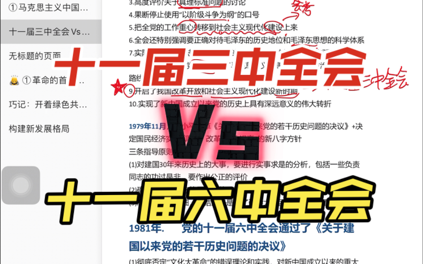 【考研政治】十一届三中全会和十一届六中全会考点上的区别