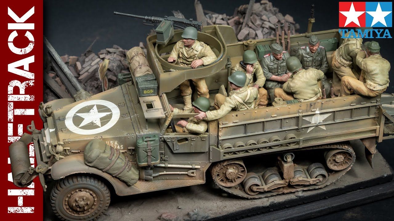 田宫 1/35 二战美军M3半履带装甲车模型制作
