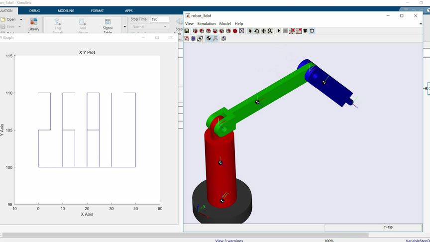MATLAB机器人写字仿真+运动学逆解