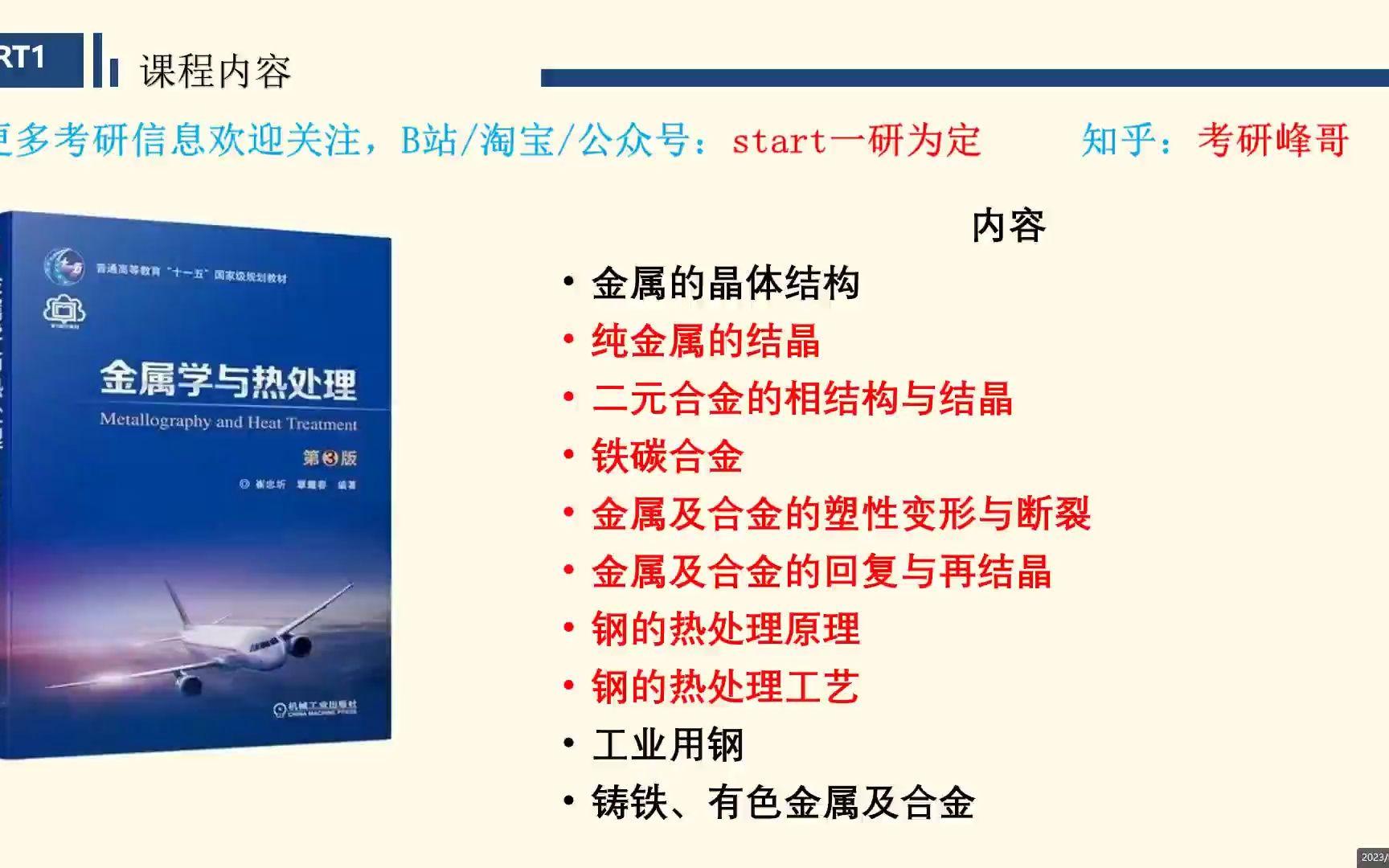 重庆大学材料829考研辅导课程试讲
