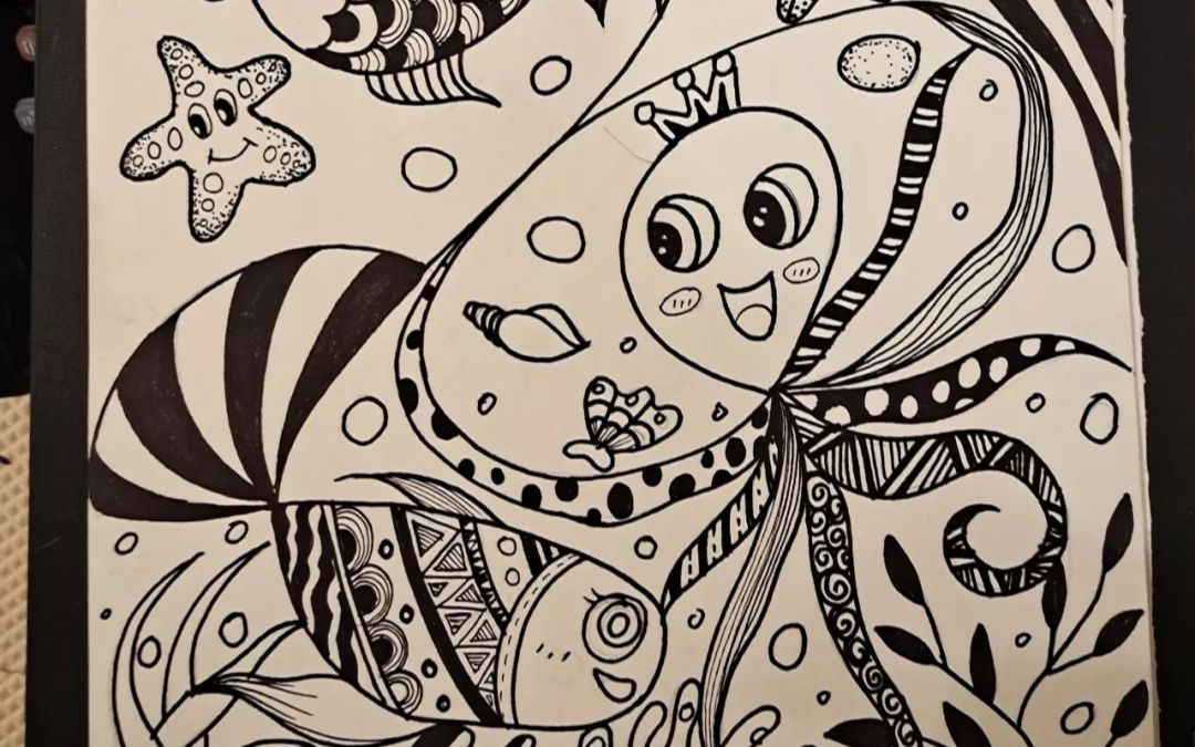 线描设计画 第一节课 课程名称:线条异想