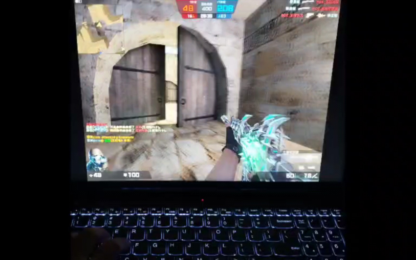 CSOL练M4 经典地图:沙漠2(当我偷偷开启0秒静止和友军伤害以后 ...