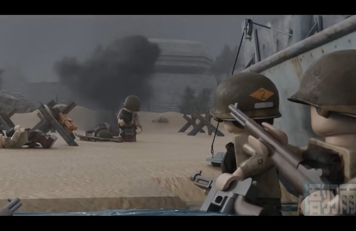 诺曼底登陆战2二战场景再现 lego乐高战争 碉堡坦克步兵二战场盟军...