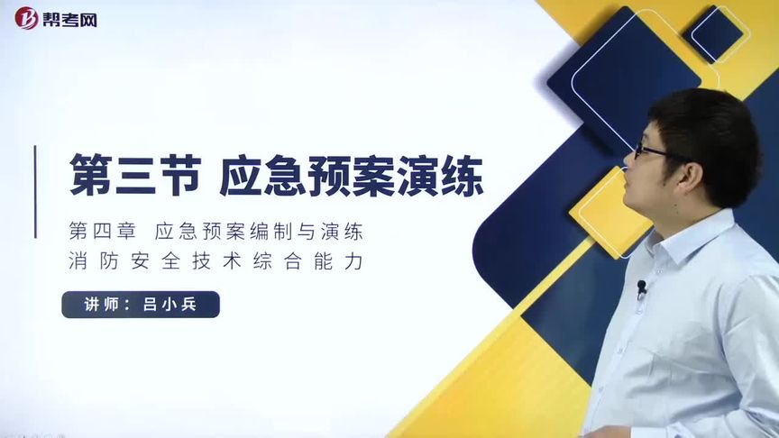 帮考网吕小兵2019年消防考试视频-应急预案演练