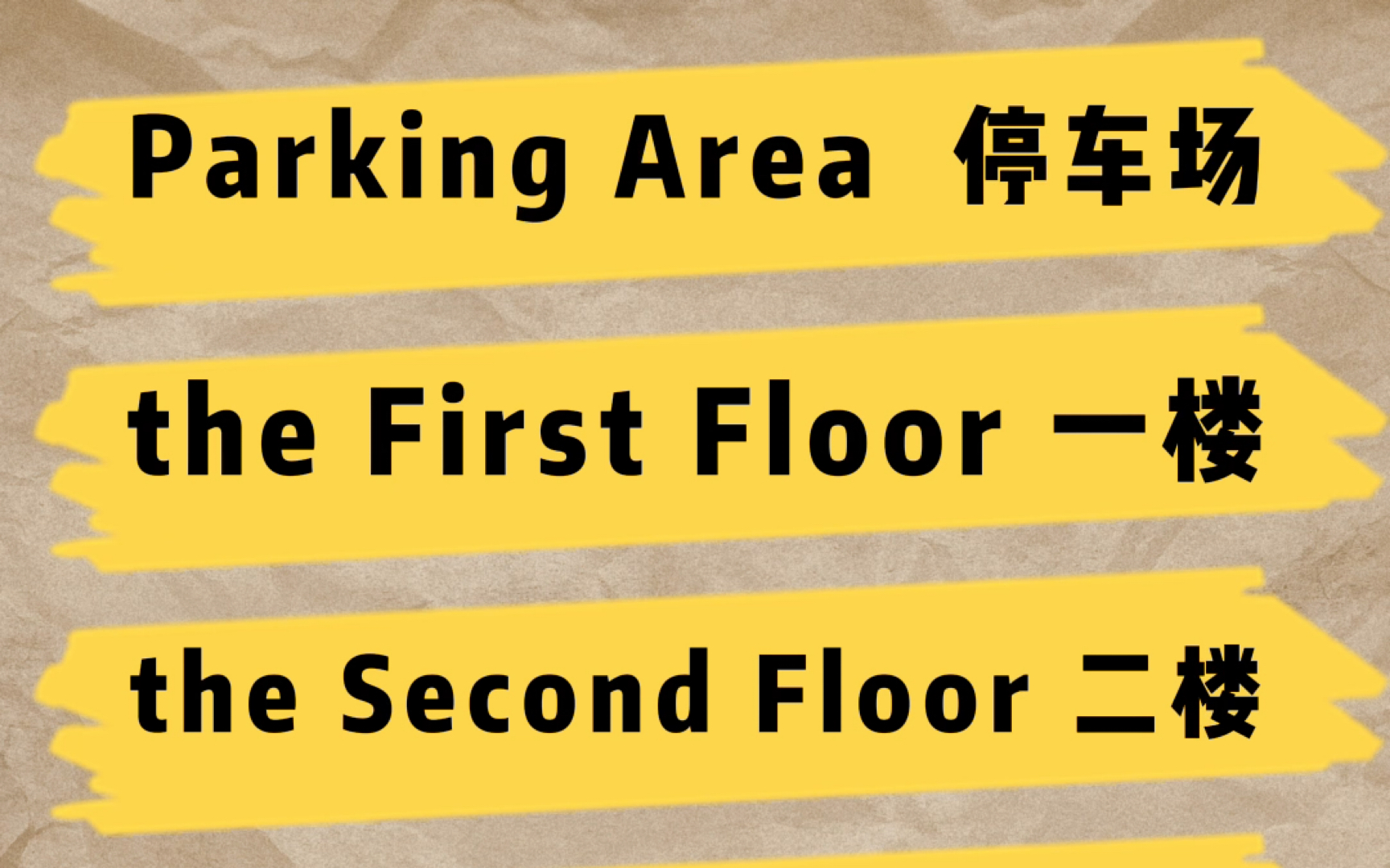 各楼层的英文说法,你都会吗?