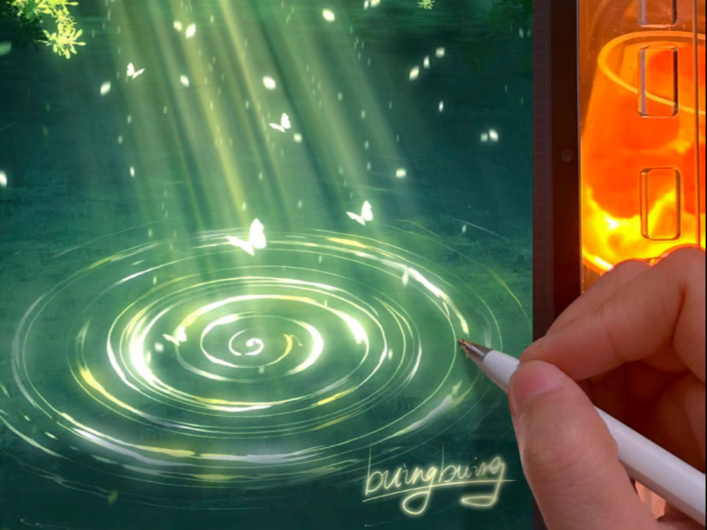 画世界pro绘画教程分享,今天画夏日涟漪!作品参考@开心串串