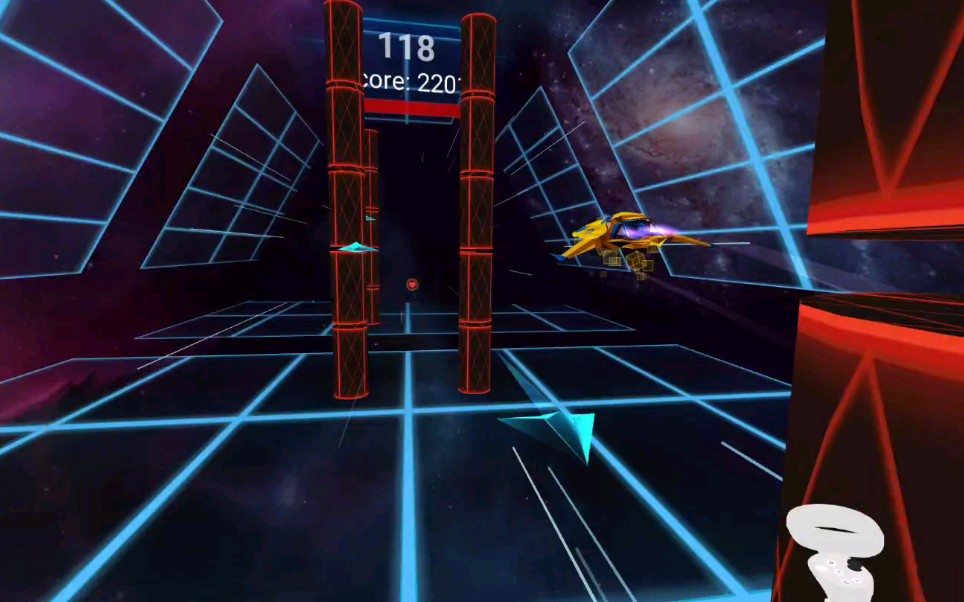 试玩一款pico neo3上的免费游戏,叫做太空飞行demo_单机游戏热门视频