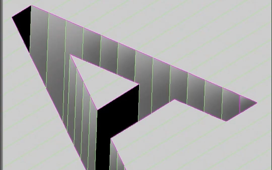 CAD进行字母A的3D效果绘制
