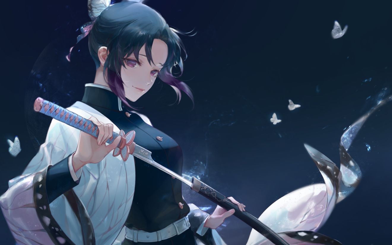 鬼灭之刃-蝴蝶忍 动态壁纸 [60x速过程]附网盘下载