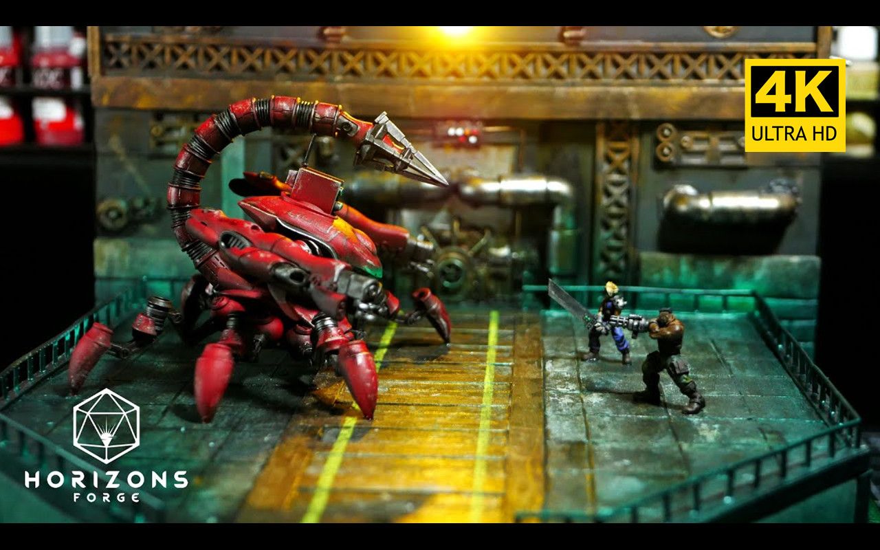 【4K】大佬制作《最终幻想7 重制版》大战BOSS守卫巨蝎 3D打印...