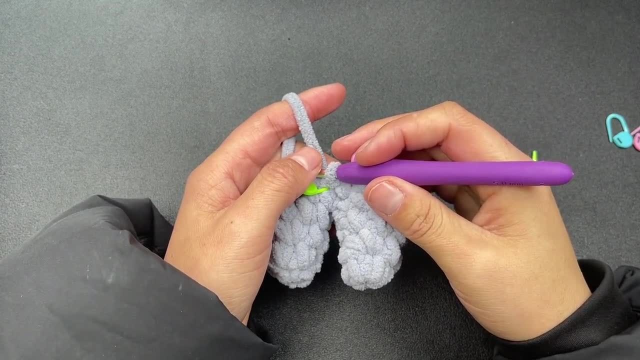 钩针玩偶手工diy毛线编织手工制作教程三