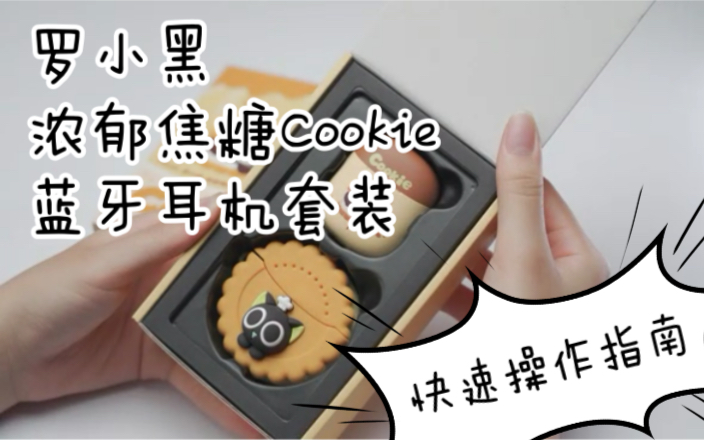pods 罗小黑浓郁焦糖Cookie 蓝牙耳机套装 快速使用说明书!