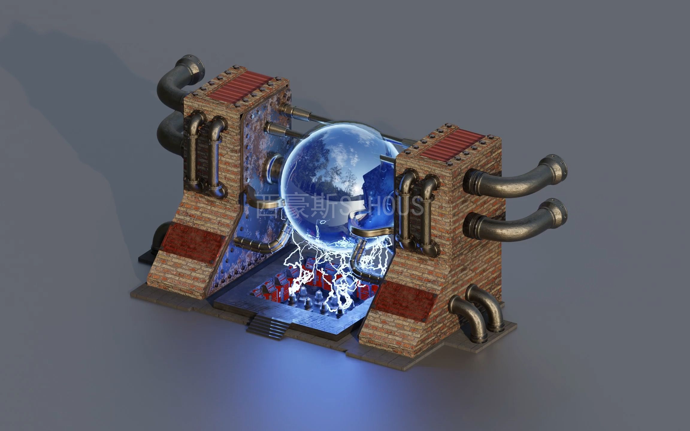 红警高清化建模-复刻苏联发电厂