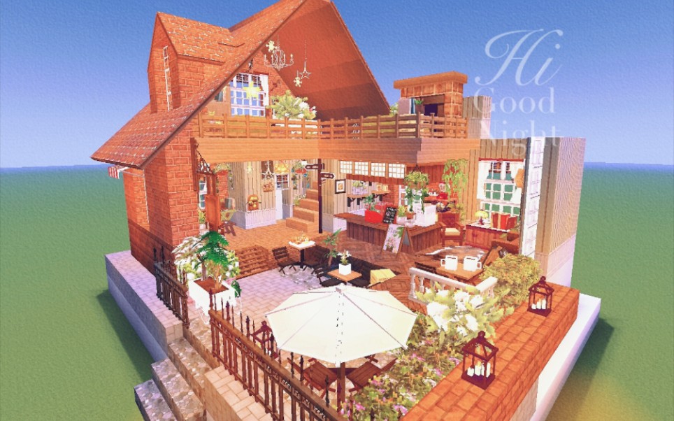 【我的世界】娃娃屋日落咖啡店(网易版装饰工艺)