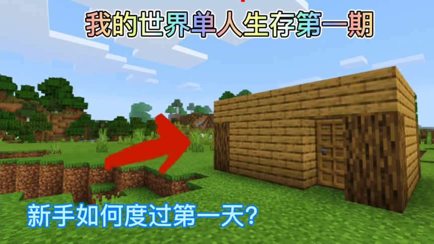 我的世界单人生存第一期:新手如何度过第一天?