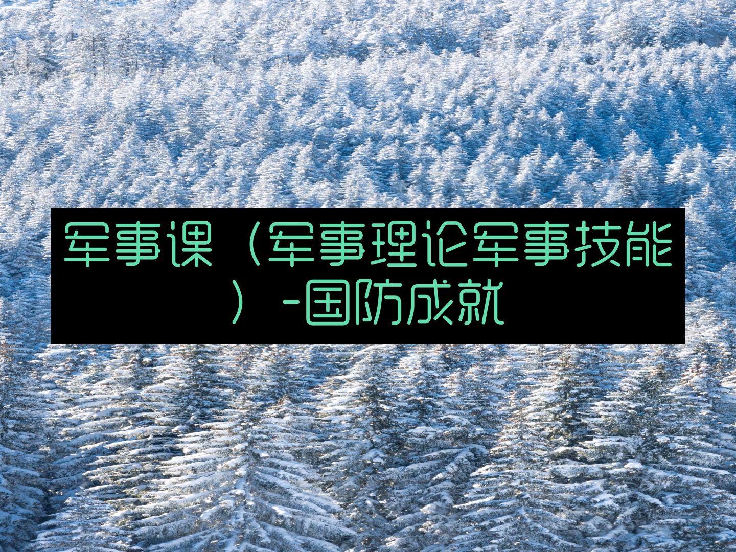 军事课(军事理论军事技能)-国防成就