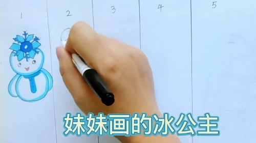 简笔画:冰公主的不同绘画方式