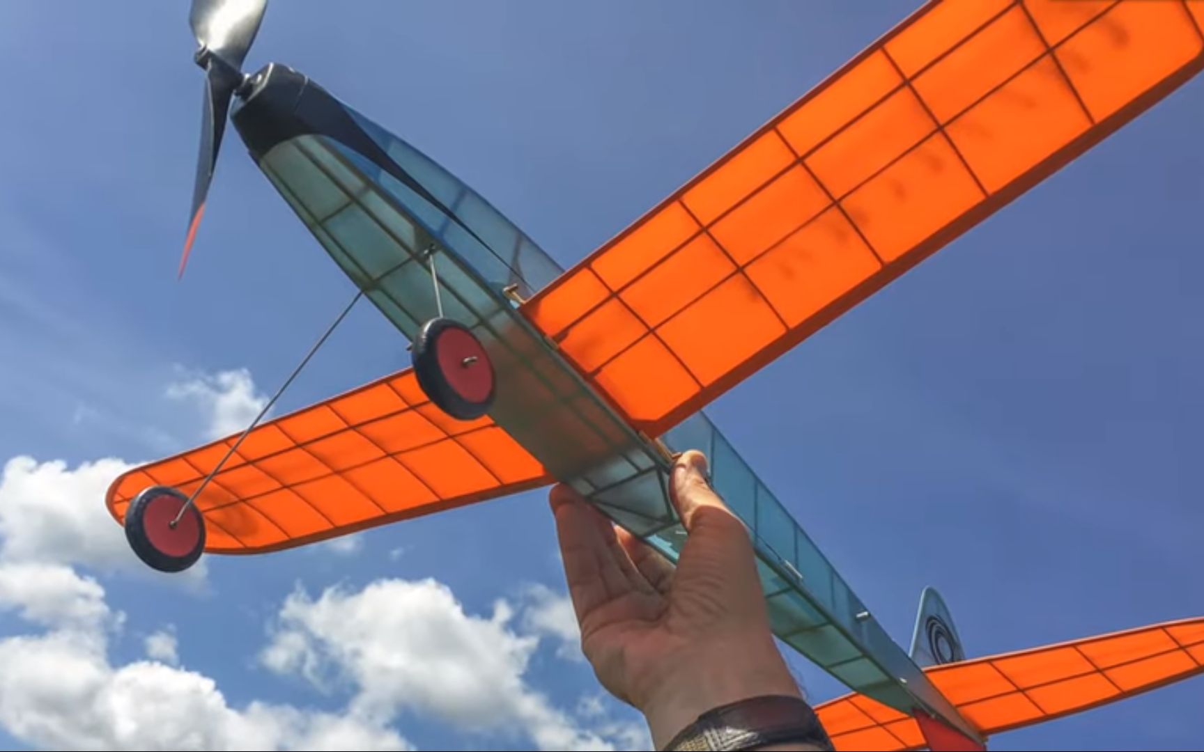 【RC航模】从图纸开始 至晴空之上 那是永不落地的童年 橡筋动力飞机