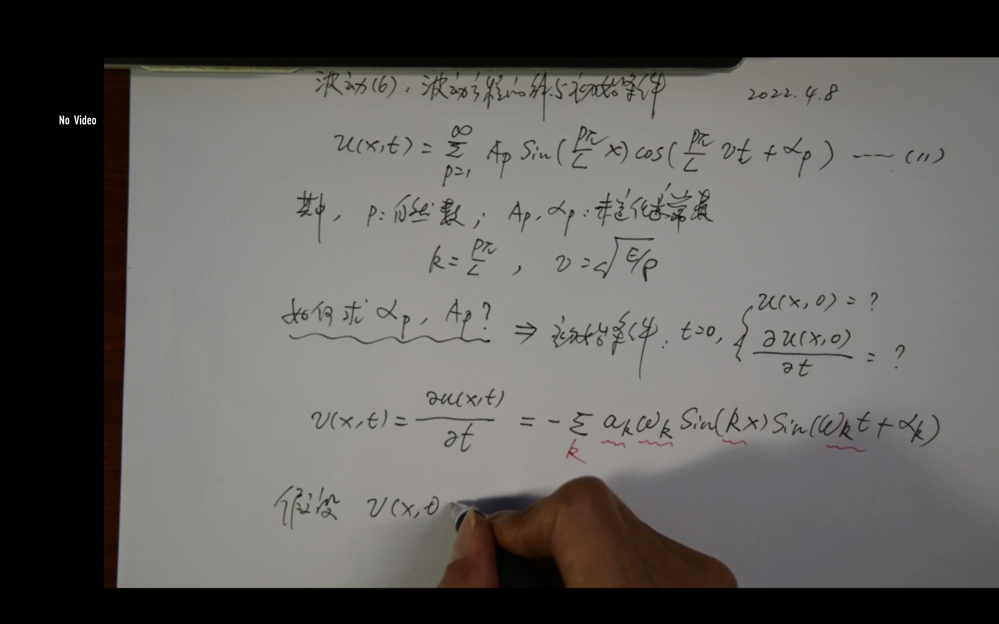波动(6)波动方程的解与初始条件2022-04-08