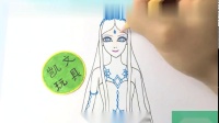 非常漂亮的精灵梦叶罗丽冰公主简笔画,画法详细简单,一起来画吧