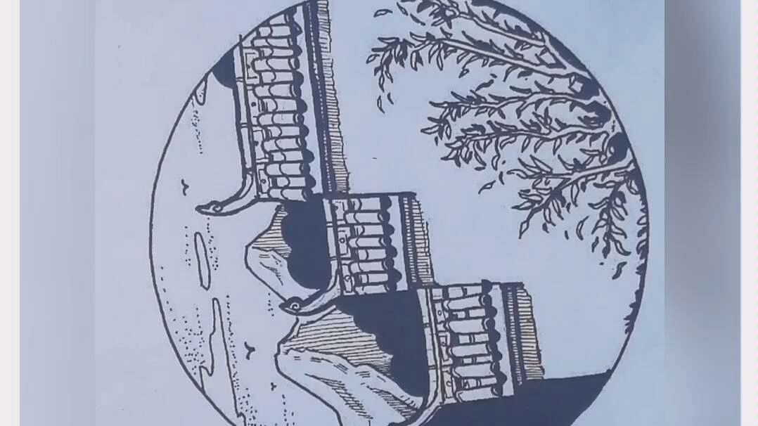 徽派建筑的风景线描画
