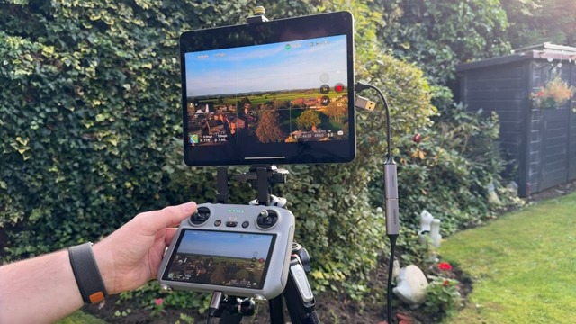 大疆RC2遥控器有线投屏到iPad Pro