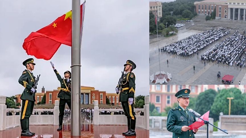 学校举行庆祝中国共产党成立100周年升旗仪式