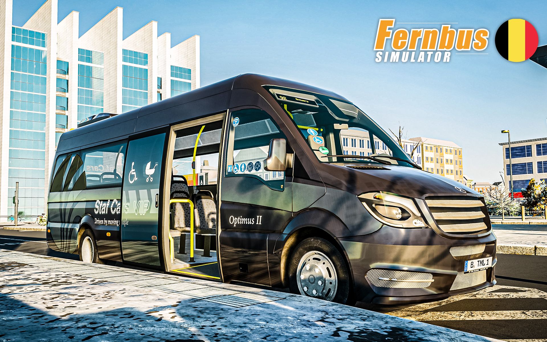 长途客车模拟 #232:丝毫不豪华的商务小巴 布鲁塞尔→安特卫普 | ...