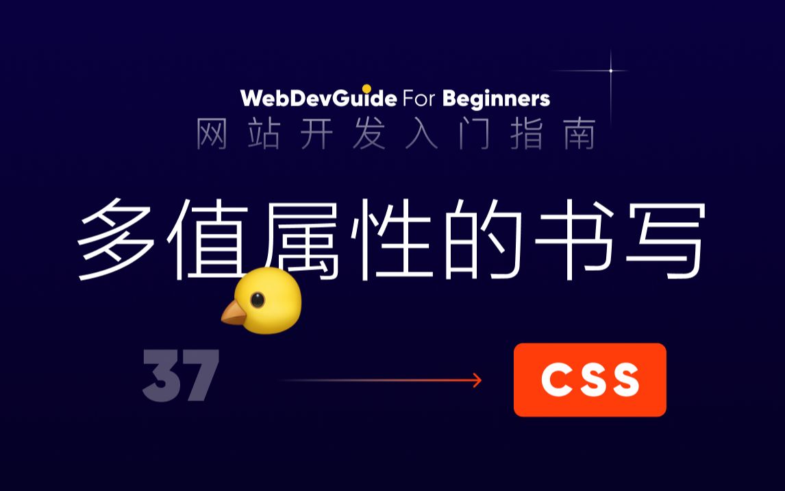 ...入门指南37] 一个属性设置多个值的书写逻辑| html css 零基础入门教程