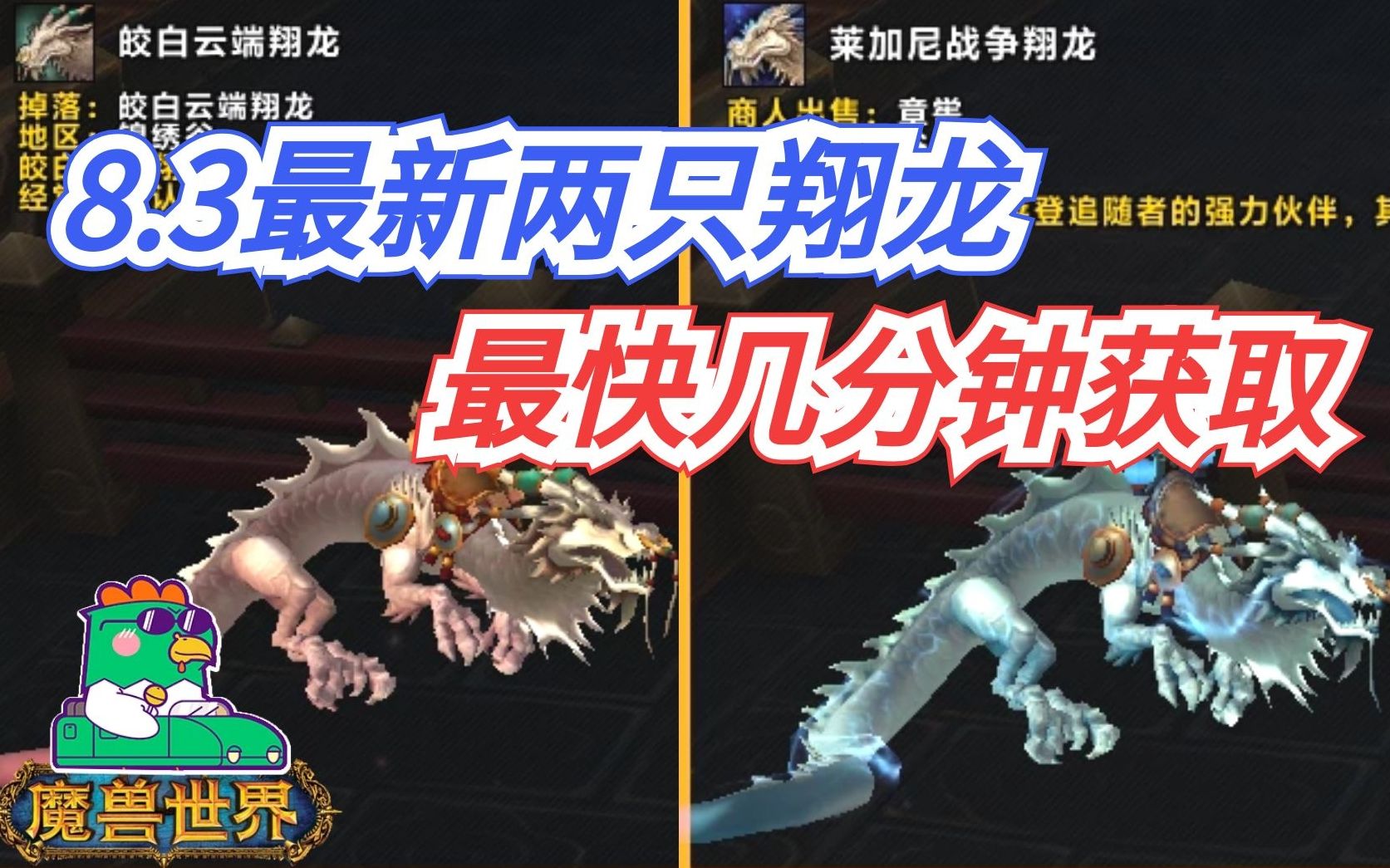 【老司机】8.3最新两只翔龙,最快几分钟获取~(魔兽世界百大系列-坐骑...