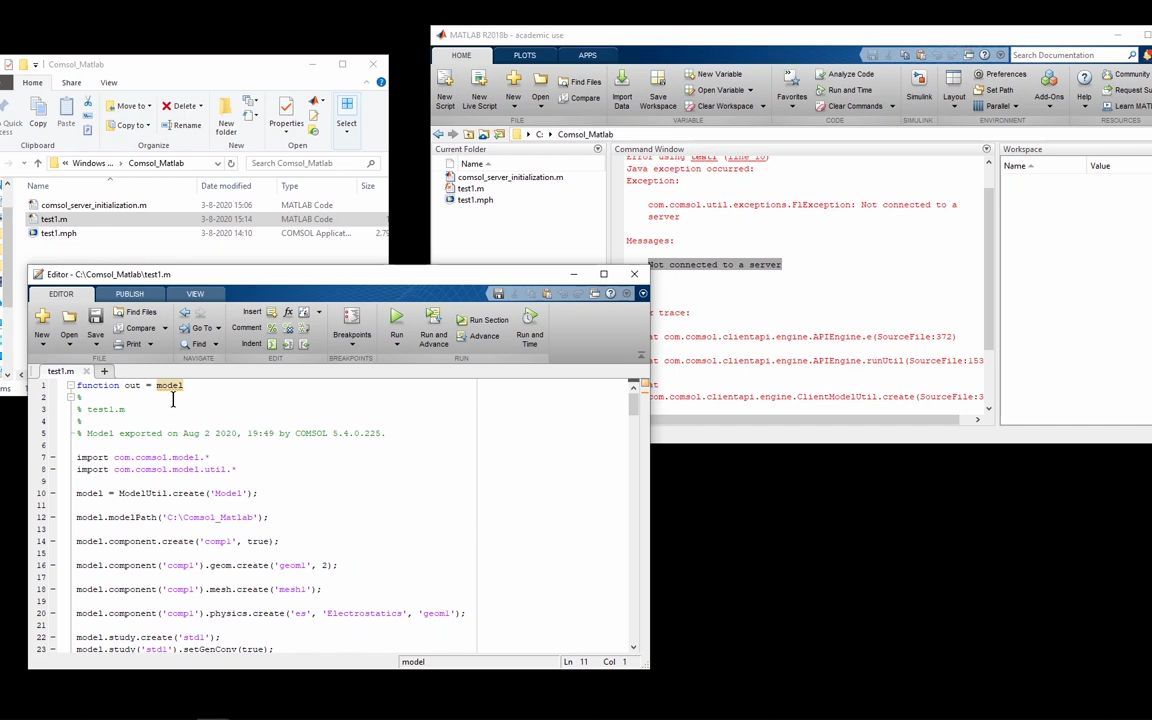 如何使用 COMSOL with MATLAB 第二部分:建立COMSOL与MATLAB...