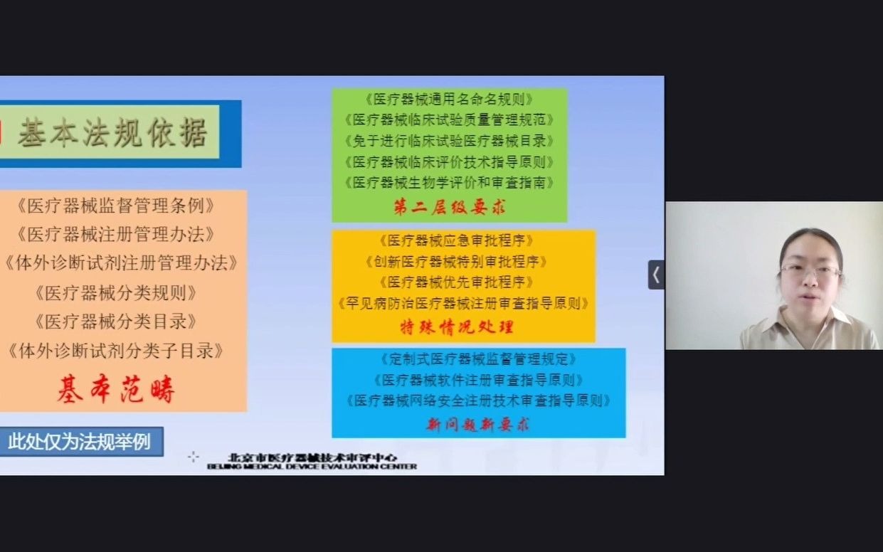 北京医疗器械申报要求及审评情况培训视频