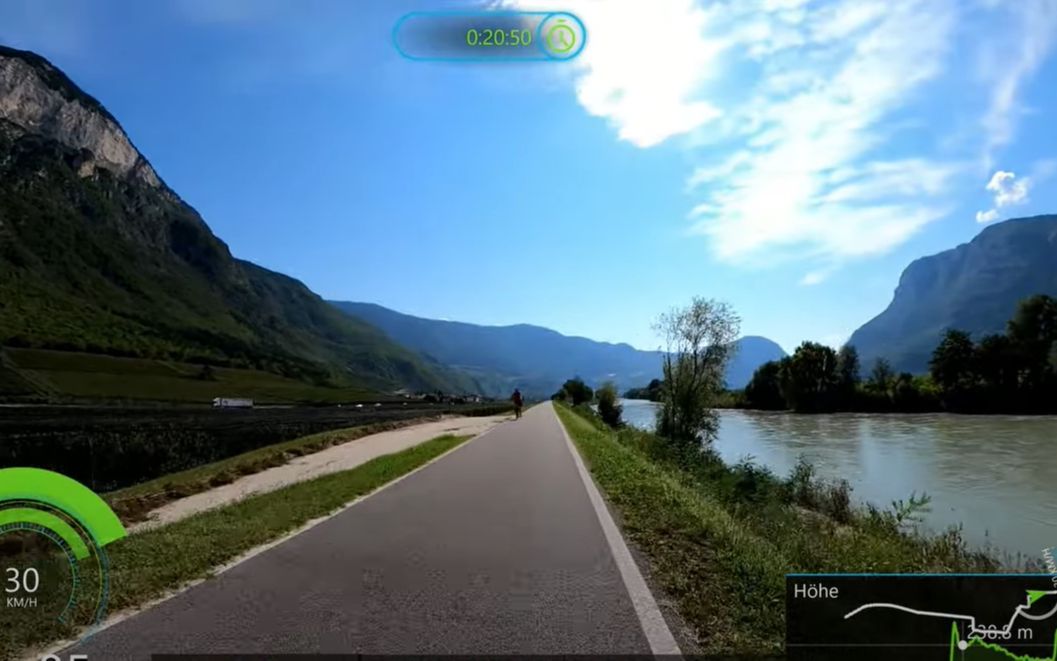 45分钟室内实景模拟骑行 动感单车 意大利提洛风光 中等强度