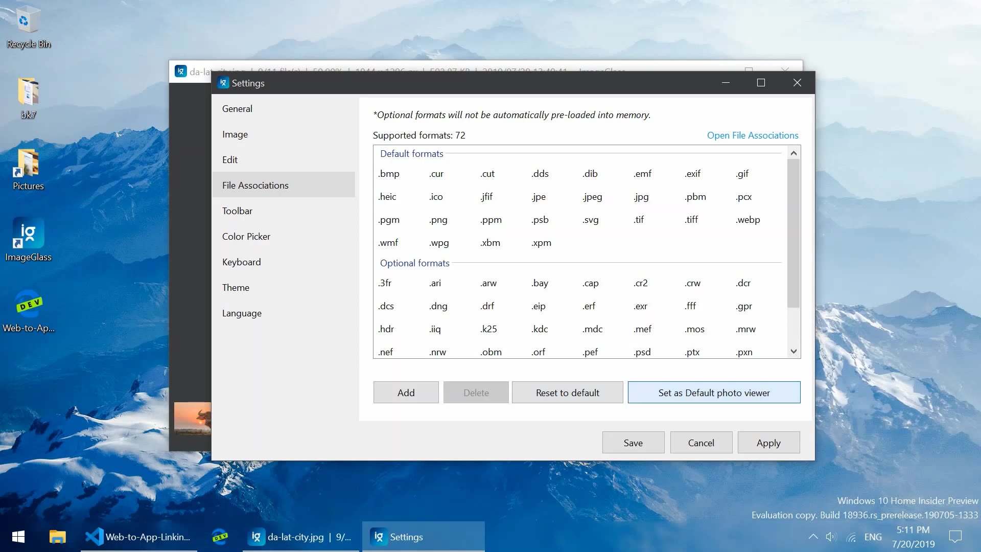 imageglass 7 轻量级多功能图片查看器
