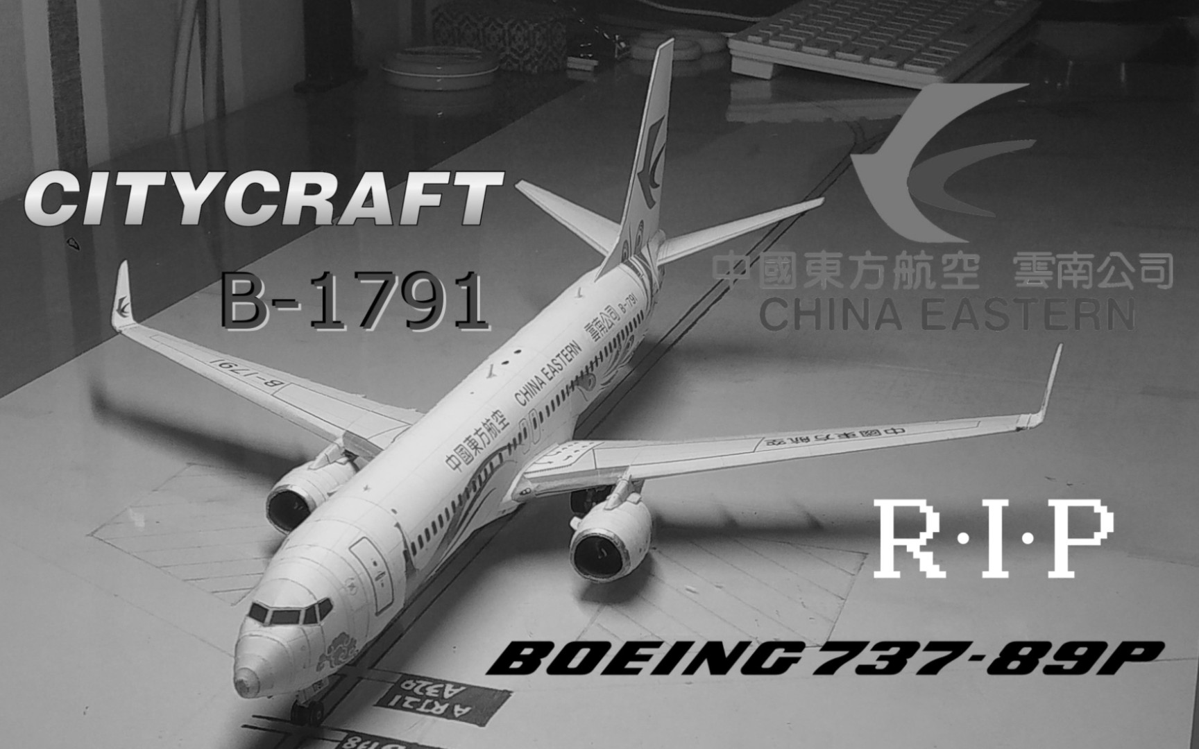 【飞机纸模#8】 B737-800 B-1791 中国东方航空云南公司(自己改涂装,...
