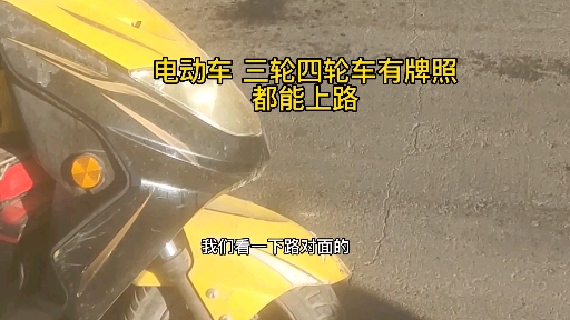 这地区上牌的电动车、三轮车和四轮车即可上路,按规定行驶很方便