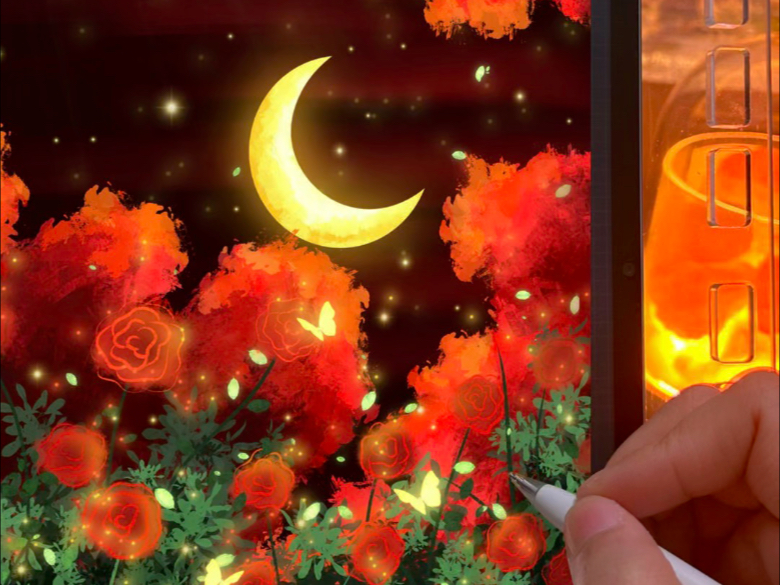 ...画世界pro零基础绘画教程,今天画血液玫瑰,快来一起画画吧~~软件:画...