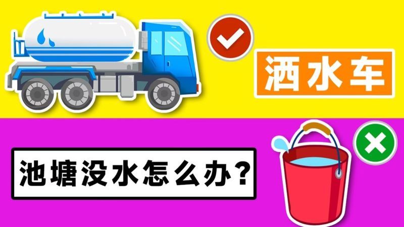 儿童工程车动画:带小朋友们认识洒水车