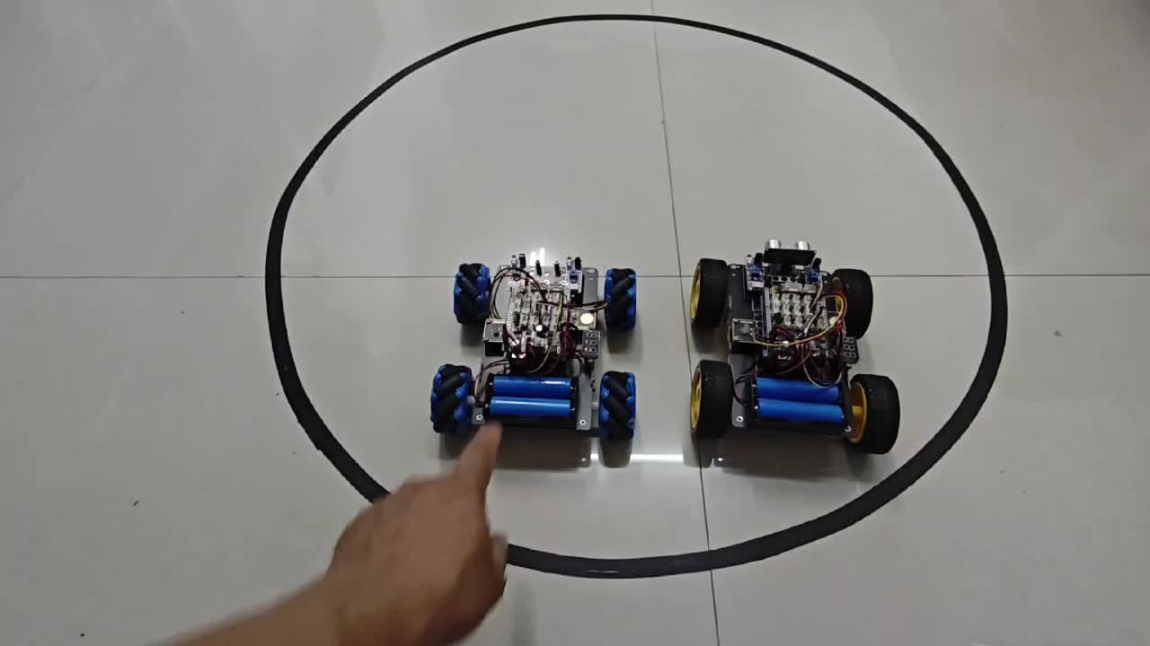 Arduino麦克纳姆轮智能小车 圆内移动小车比赛