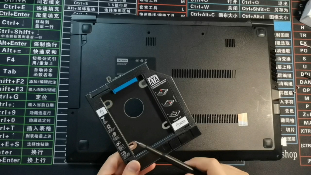 联想V310加装光驱位硬盘托,改造翻车现场!