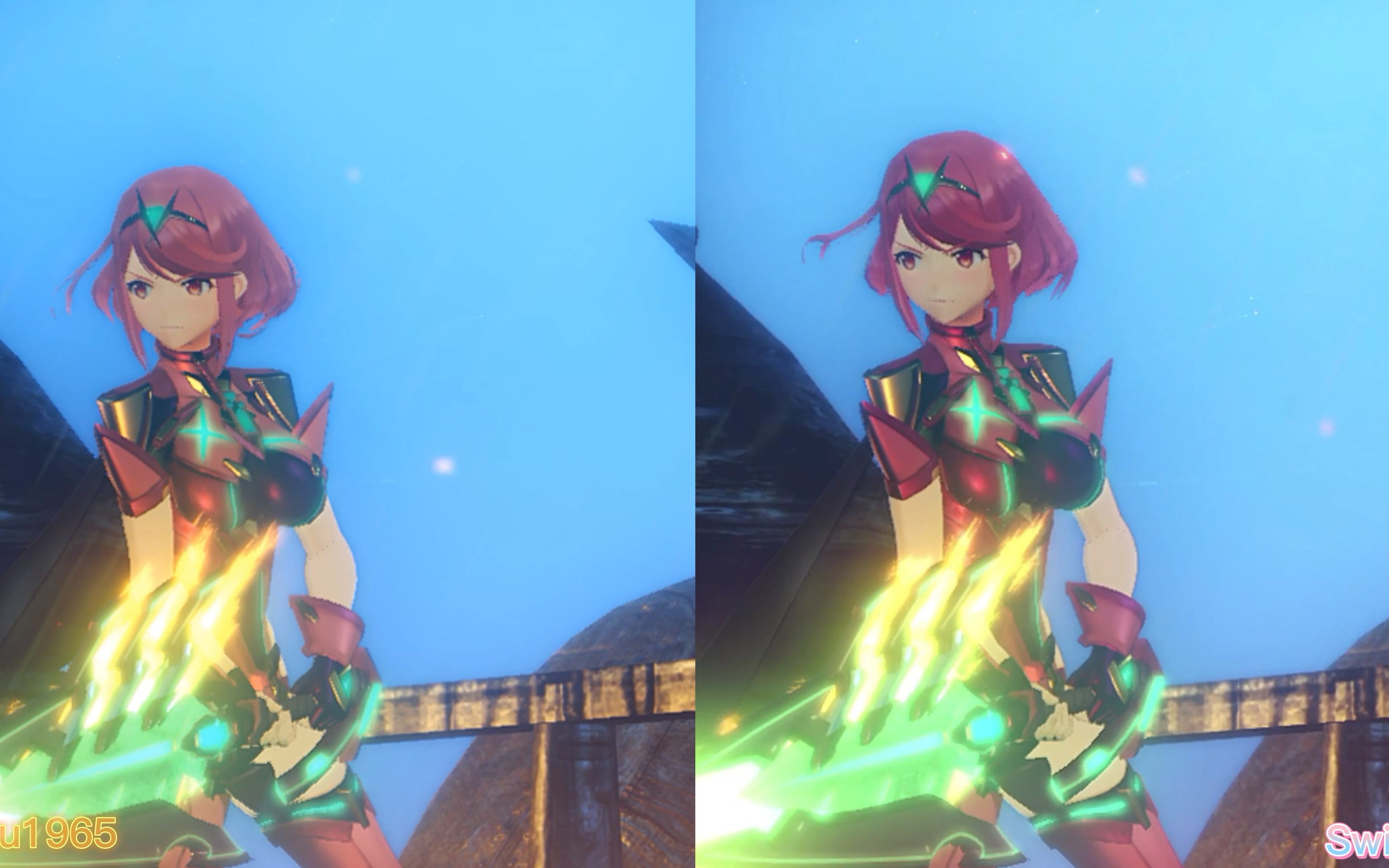 模拟器运行《异度神剑2》与原版画质对比