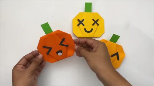 小南瓜折纸-儿童简易折纸教学