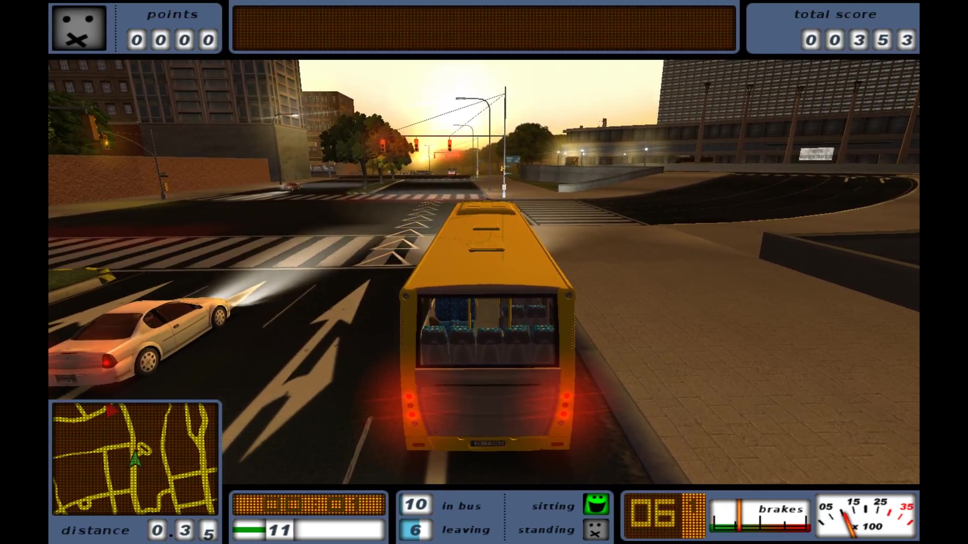 回归老游戏,SCS版巴士驾驶员,任务4-2,环线32路,转弯多,经过繁华闹市...