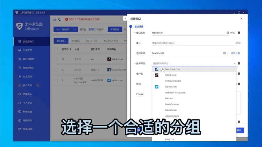 比特指纹浏览器,如何导入cookie登录facebook号及设置独立代理IP