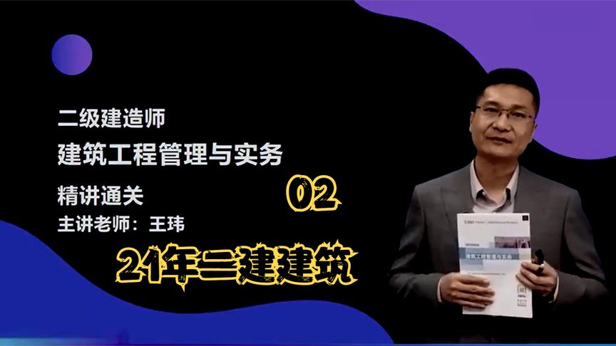2021二建建筑备考【最新王玮精讲】实务建筑02 民用建筑构造要求1