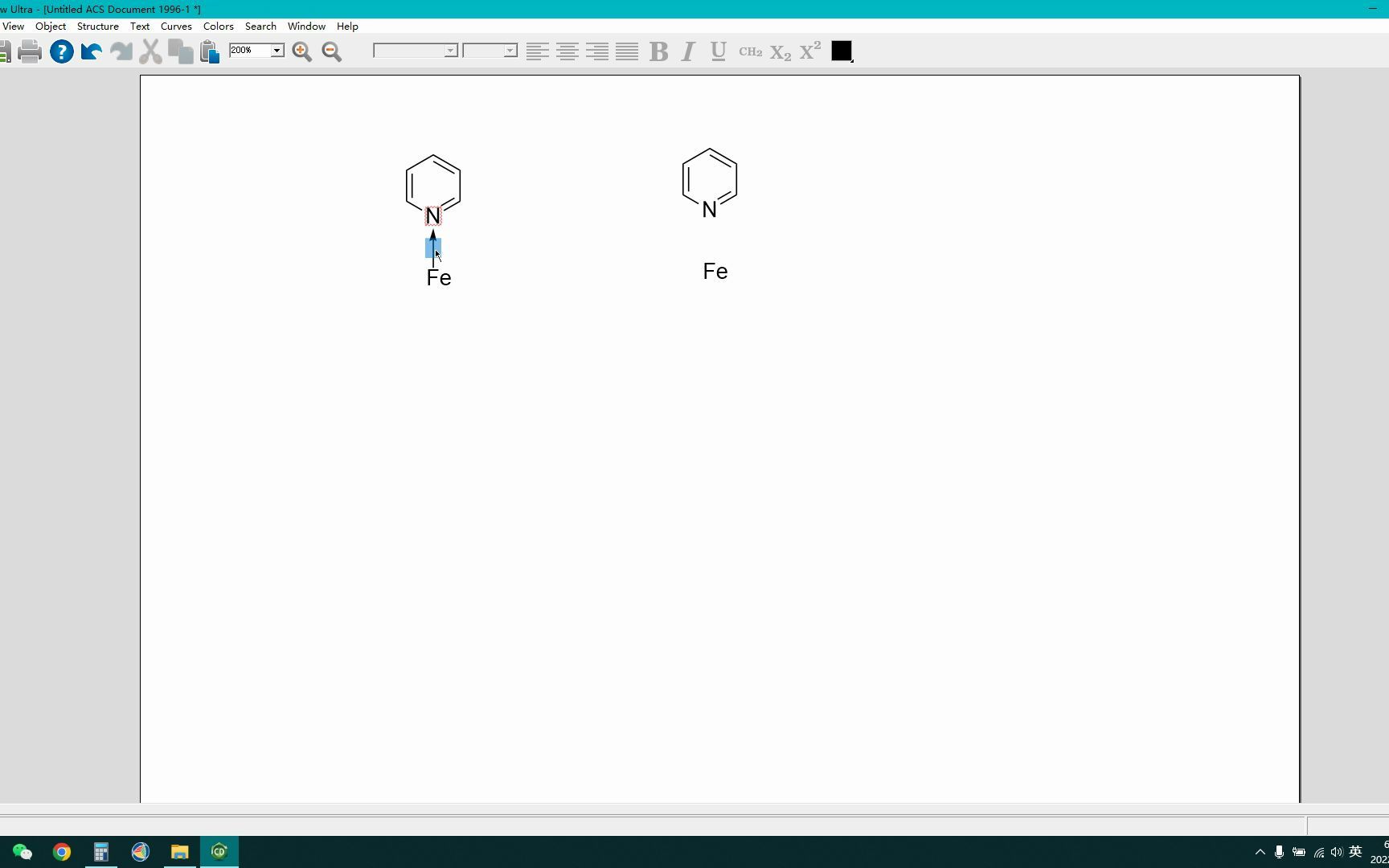 ChemDraw基操-配位键的绘制