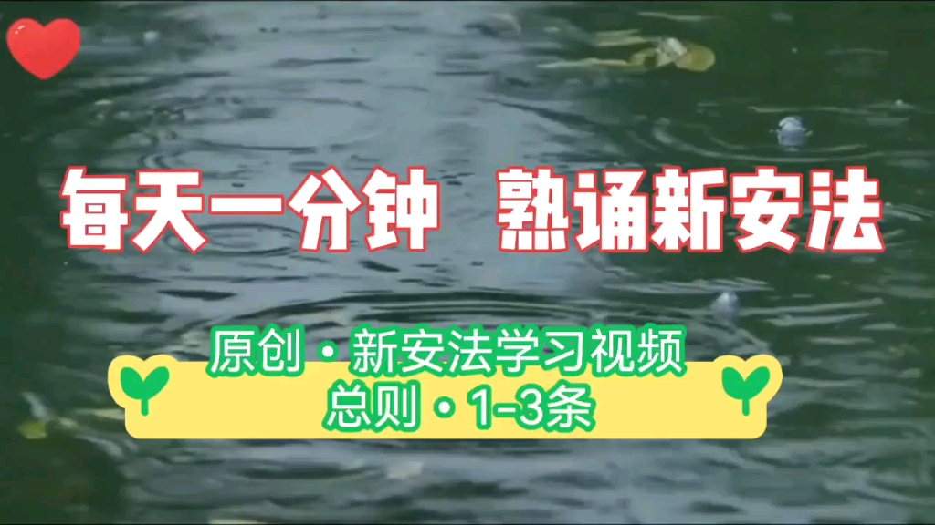 原创•新安全生产法学习视频1-3条
